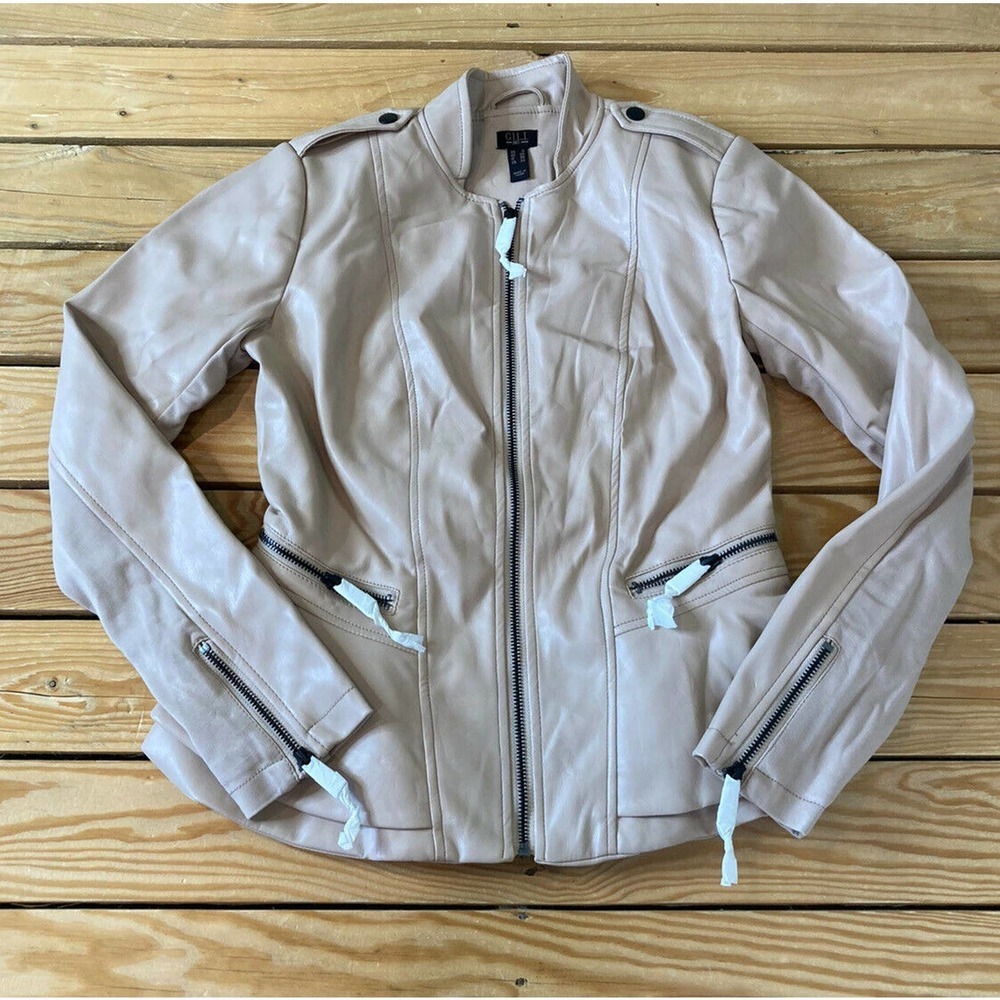 New Gilli G.I.L.I. Faux Leather Jacket Size 0 Women’s… - Gem